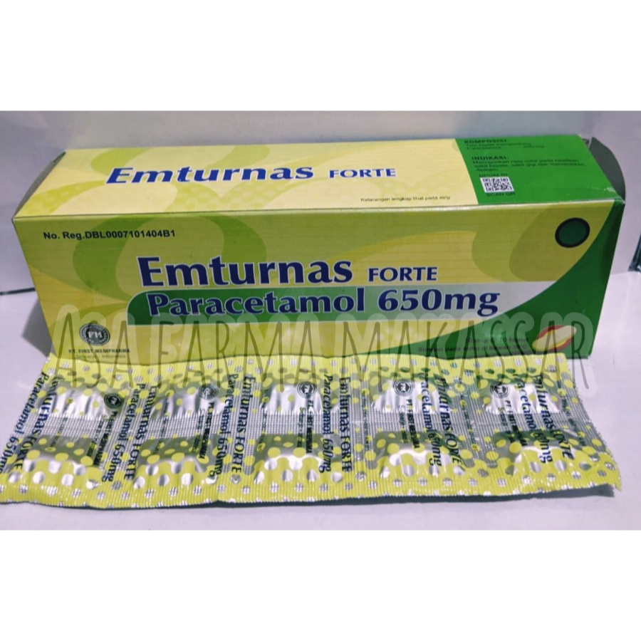 Jual Paracetamol EMTURNAS FORTE 650mg tablet - strip 10s | Shopee Indonesia