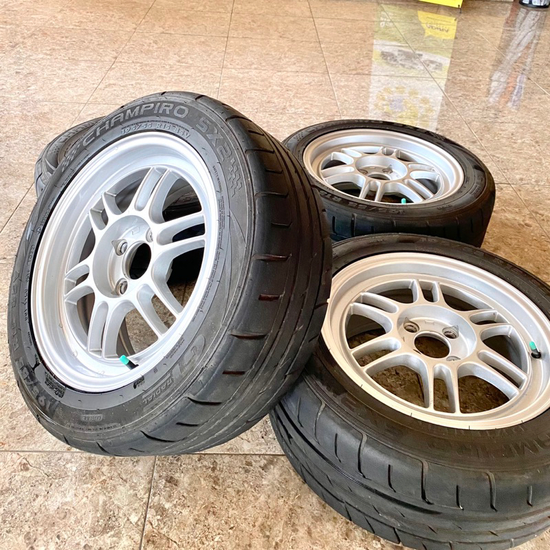 Jual velg enkei rpf1 R15 Ban champiro sx2 95% like new | Shopee Indonesia