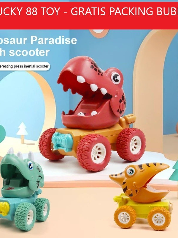 Jual Mainan dino mobil mobilan anak tekan jalan figure dinosaurus car ...