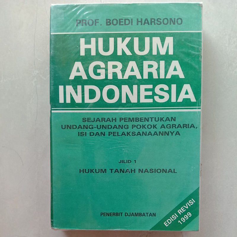 Jual Original Hukum Agraria ( Pertanahan Indonesia ) Jilid 1 - Prof ...