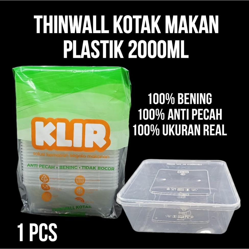 Jual Thinwall Persegi Square Food Container Take Away Box Microwave