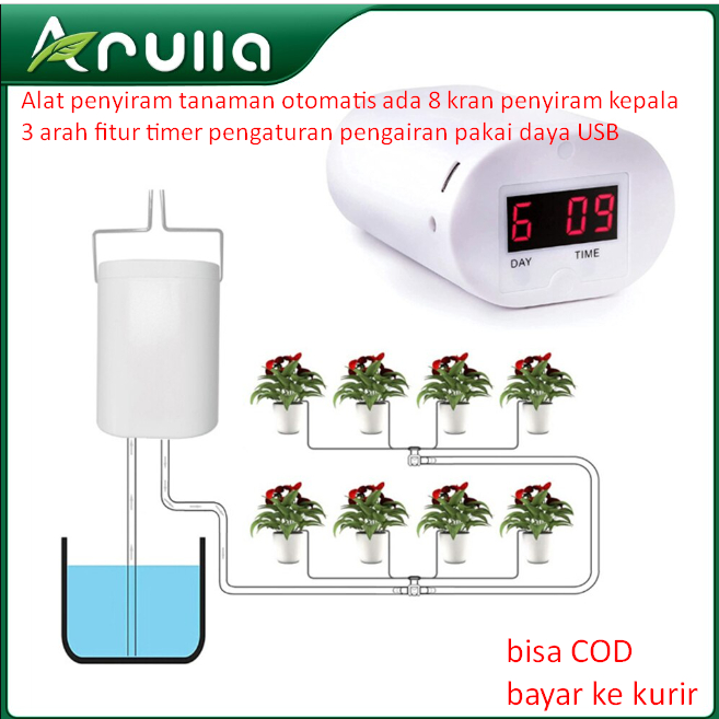 Jual Alat penyiram tanaman otomatis ada 8 kran penyiram kepala 3 arah ...