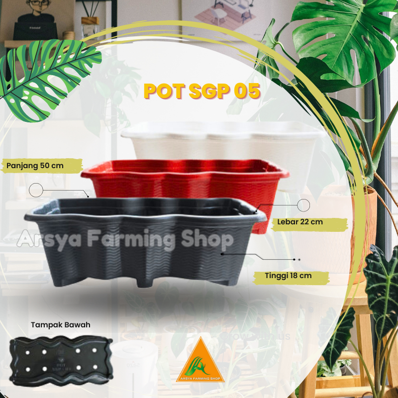 Jual Pot SGP 05 Kotak Panjang 50 cm - Pot Tanaman ( Khusus Gosend ...