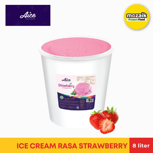 Jual Aice Es Krim Ember Strawberry 8 liter - Ice Cream Stroberi Emberan ...