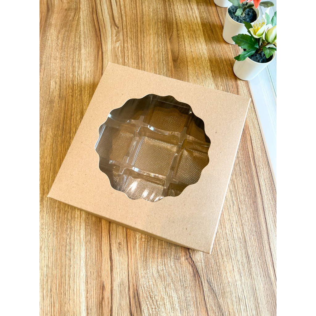 Jual CB242406 B - Dus Kue / Packaging Kue / Cake Box 24x24x6 cm Brown ...