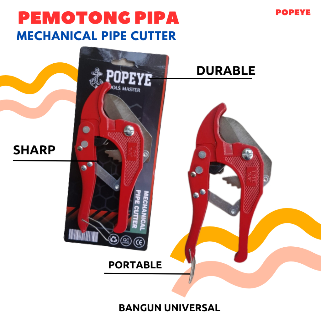 Jual GUNTING PIPA PVC / PVC PIPA CUTTER / TANG POTONG PIPA DAN PARALON / MECHANICAL PIPE CUTTER ...