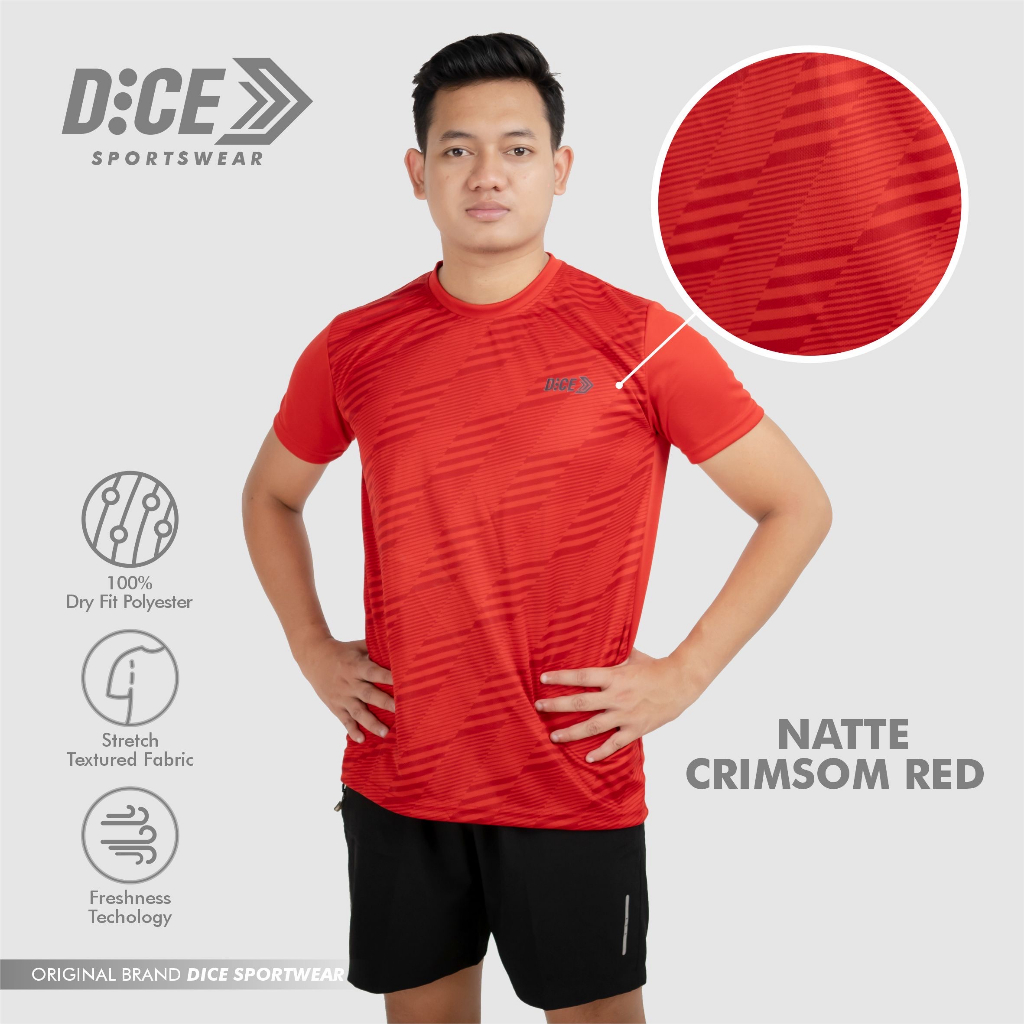 Jual Jersey Kaos Baju Olahraga Dry Fit Polyester Ori Dice Natte Cromson ...