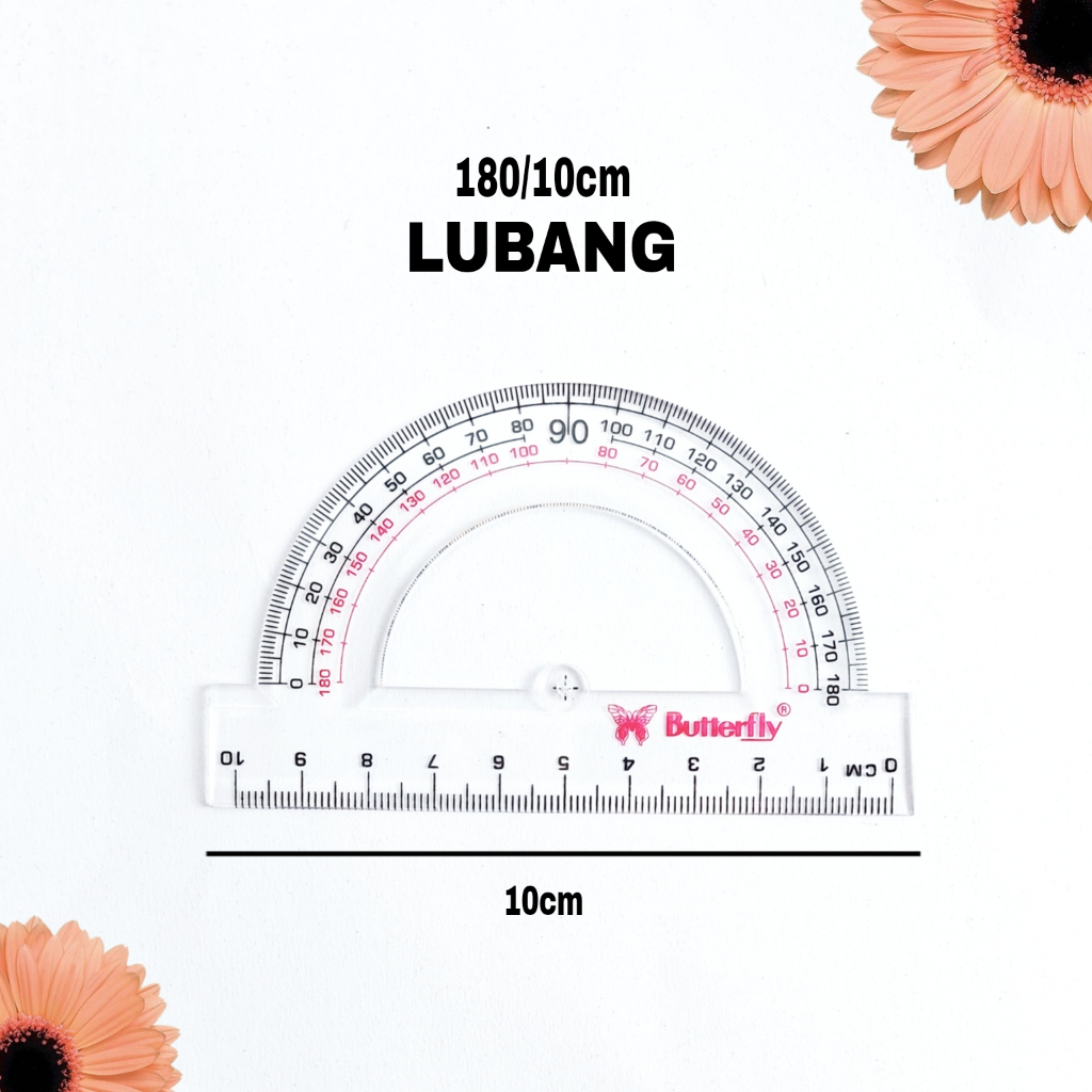 Jual Penggaris Busur lingkaran 360 / 180 Butterfly | Shopee Indonesia