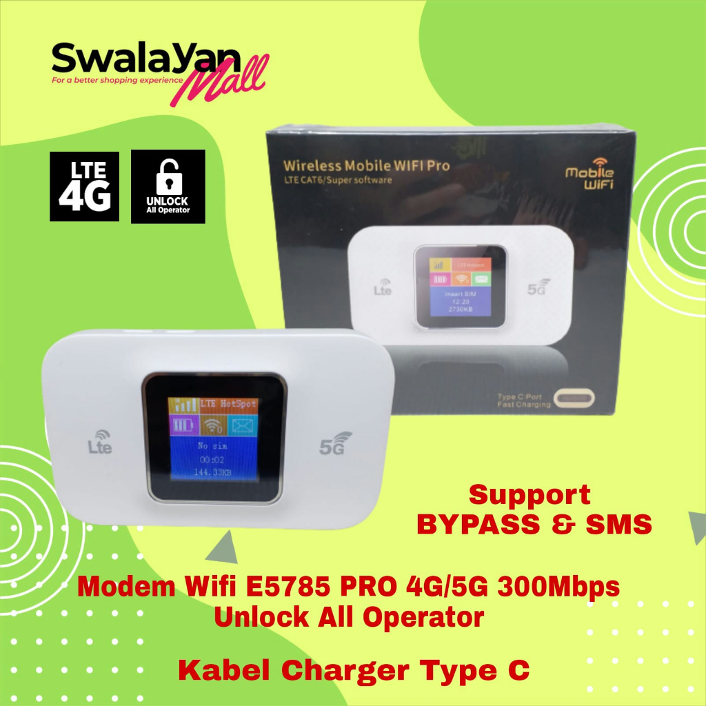 Jual Modem Wifi E5785 PRO Mifi 4G 300Mbps Unlock All Operator Bisa SMS ...