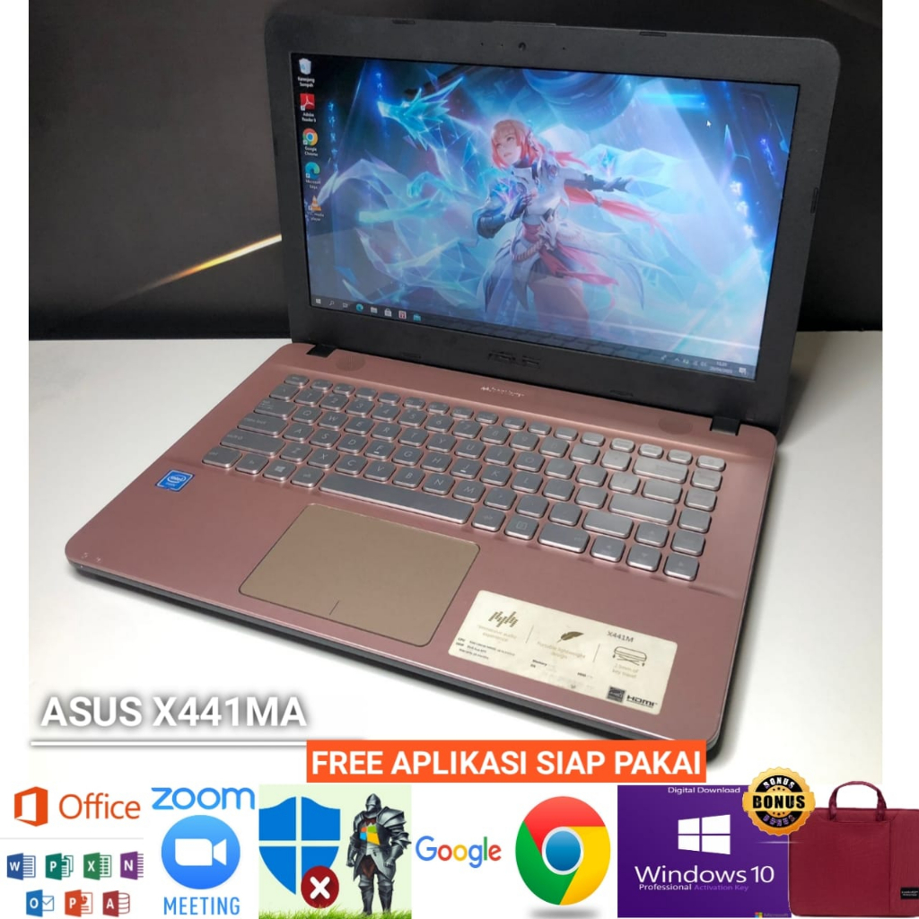 Jual Laptop Asus X441MA intel N4000 VGA UHD Grafis Ram 4gb HDD 1 tera ...