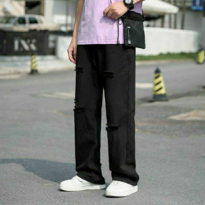 Jual CELANA SOBEK PRIA RIPPED JEANS ROBEK JINS DENIM STANDAR REGULER ...