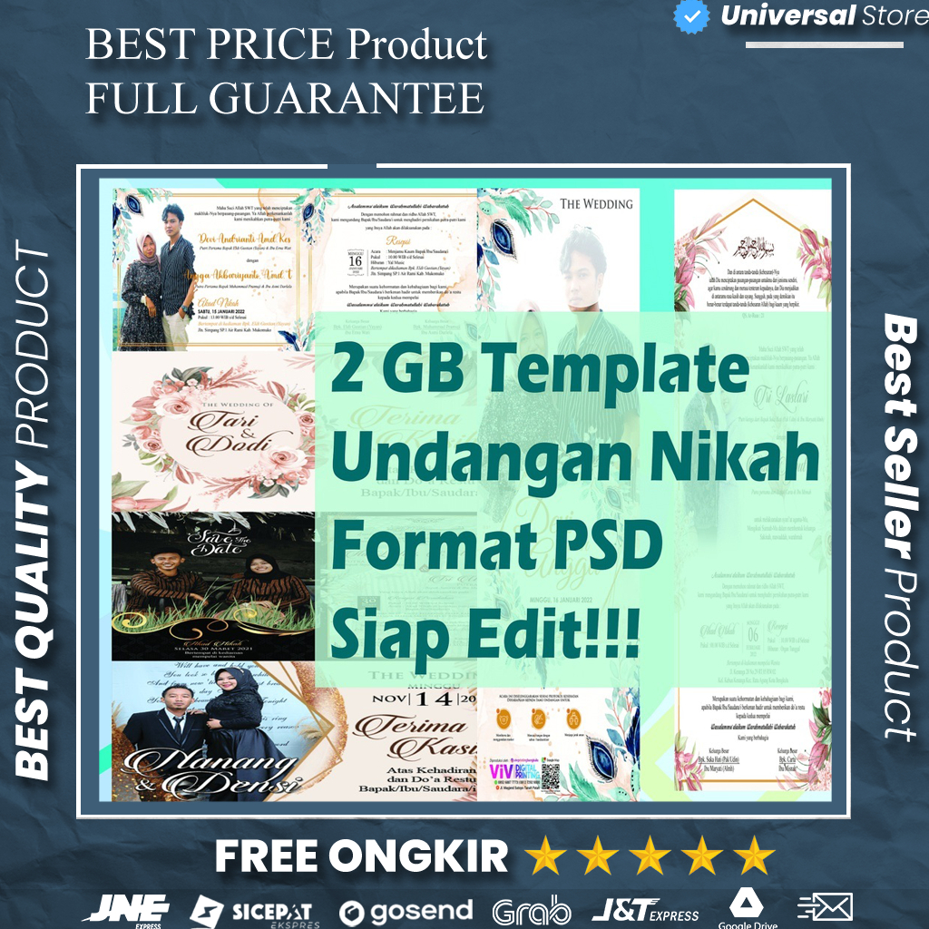 Jual Koleksi 2 GB Premium Template Undangan Pernikahan Wedding ...