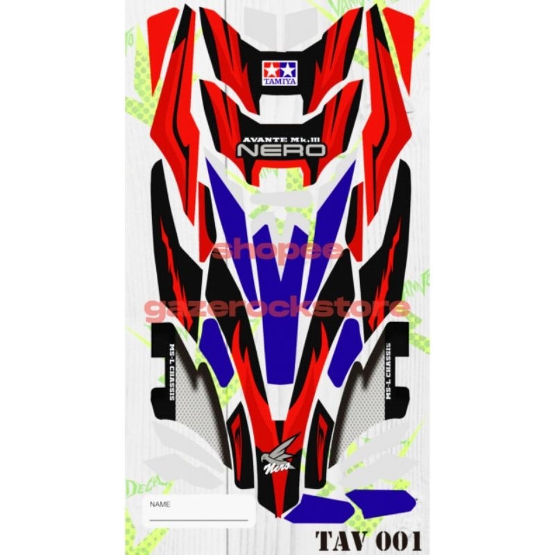 Jual Stiker Tamiya Avante Mk.III Nero Cutting Vinyl | Shopee Indonesia