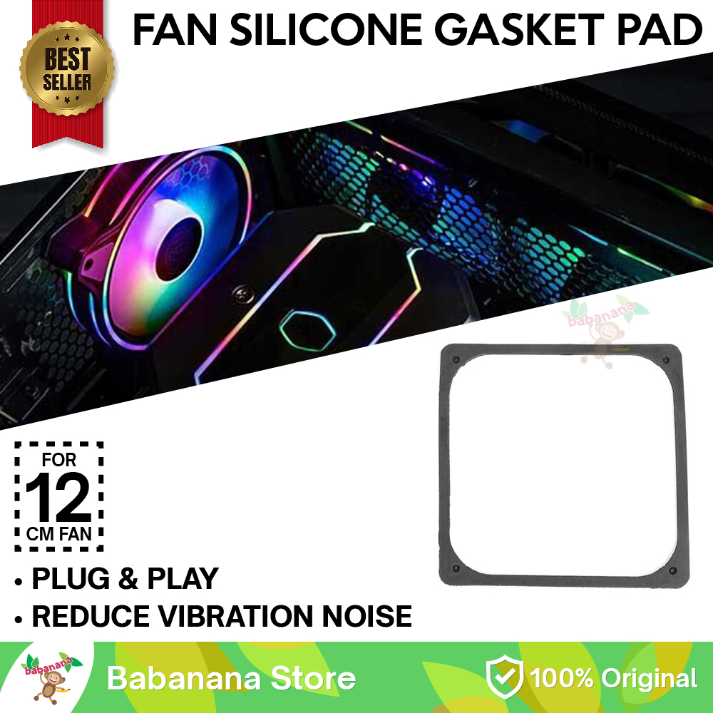 Jual Gasket Fan 12cm ring pc kipas komputer case anti vibration silent ...