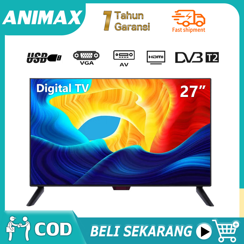 Jual ANIMAX TV LED 27 inch TV Digital HD Televisi Murah Monitor LED ...