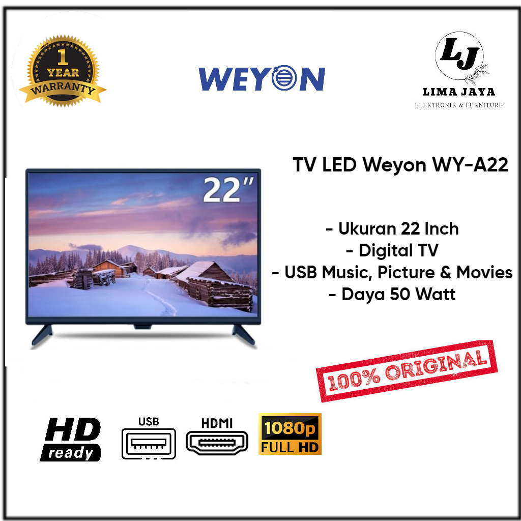 Jual Weyon TV LED WY-A22 DIGITAL TV LED Weyon 22 Inch | Shopee Indonesia