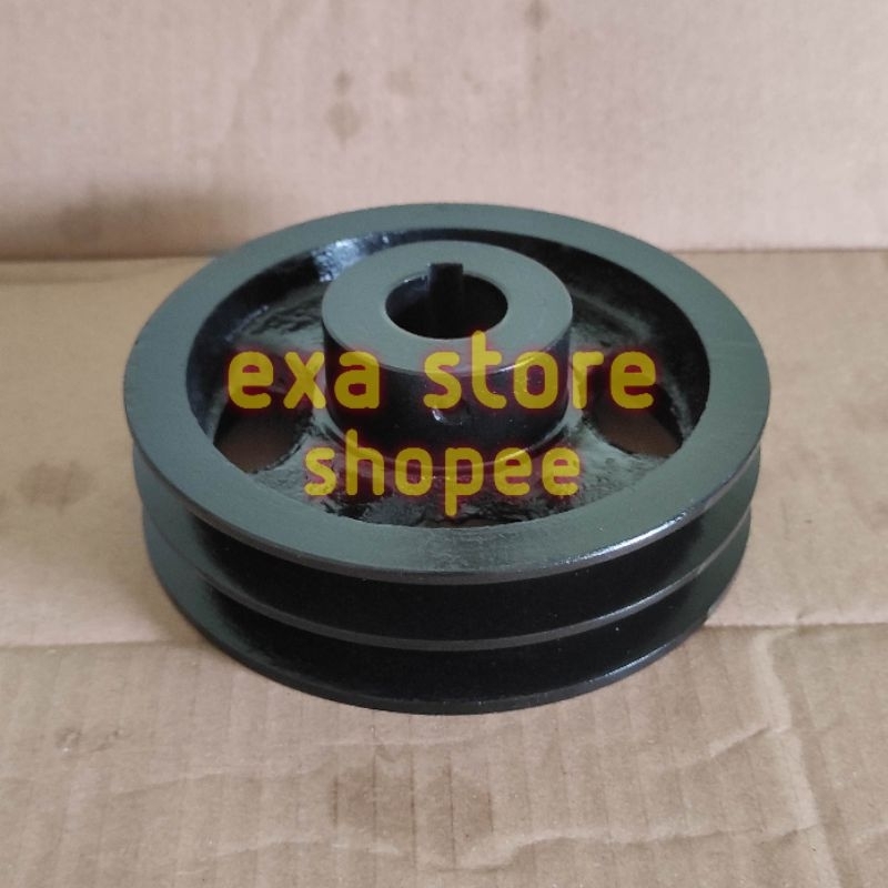 Jual Pulley pully B2 - 6 inch lubang shaft 20 22 24 25 28 30 38 40 mm ...