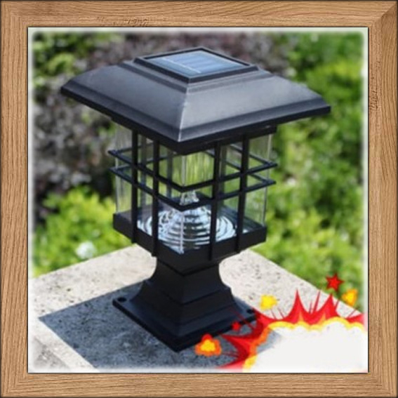 Jual Lampu hias pilar tancap taman 3 LED kaca solar panel cell tenaga ...