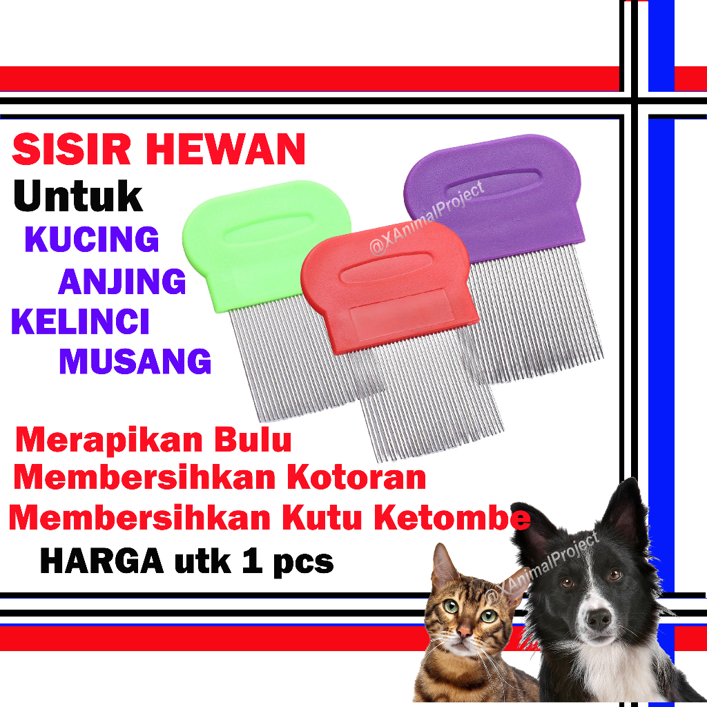 Jual Sisir Serit Kutu Hewan Kucing Anjing Kelinci Burung Musang ...