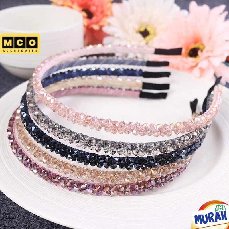 Jual Bando Aksesoris Rambut Wanita Bandana Motif Batu Permata Bandana ...