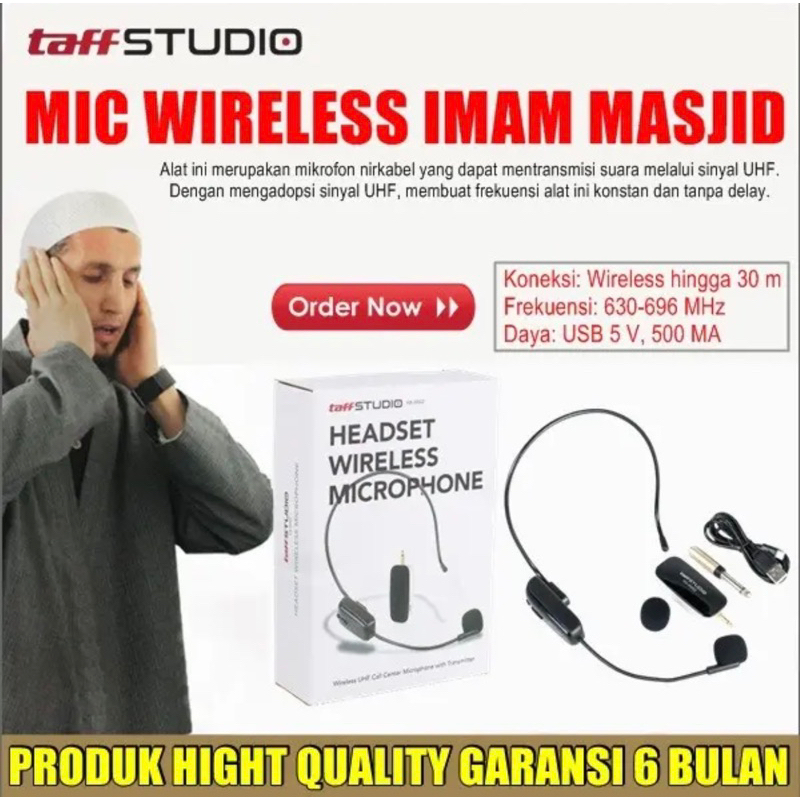 Jual Mic wireless Taffstudio Model Bando | Shopee Indonesia