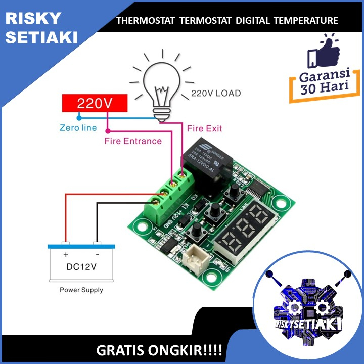 Jual THERMOSTAT TERMOSTAT DIGITAL TEMPERATURE CONTROLLER CONTROL SUHU ...