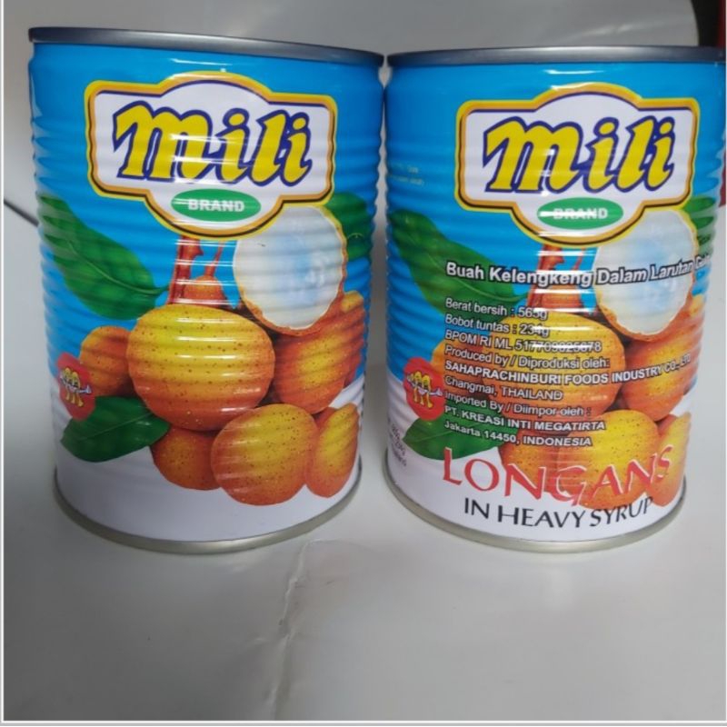 Jual Buah Kaleng Longans In Heavy Syrup MILI BRAND | Shopee Indonesia