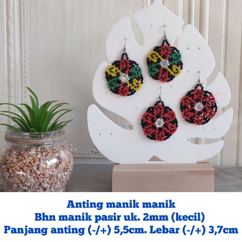 Jual anting manik dayak / anting dayak / anting khas dayak / aksesoris ...