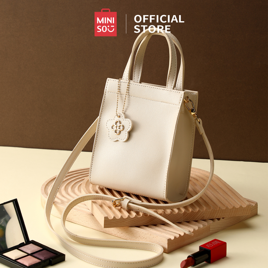 Jual MINISO Handbag Tas Tangan Retro Tas Selempang Top-handle Bags Gaya ...
