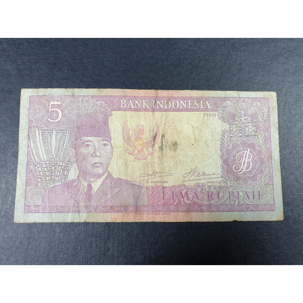 Jual Uang Kuno Indonesia 5 Rupiah Tahun 1960 F | Shopee Indonesia