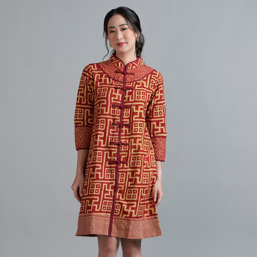 Jual NONA RARA - Laura Dobi CNY D0384, Baju Batik Kasual Modern ...