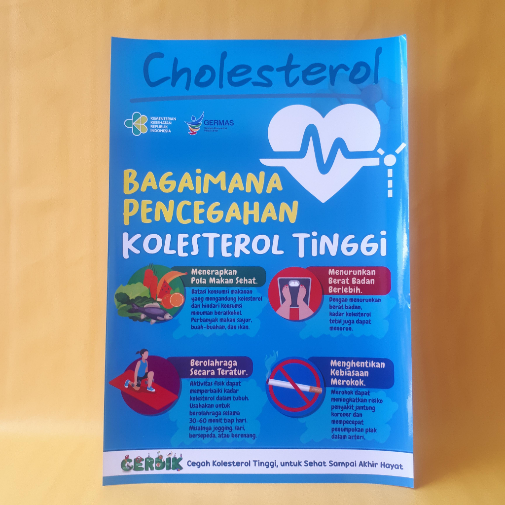 Jual Poster Penyakit | Poster Kolesterol | Poster Cara Mencegah ...
