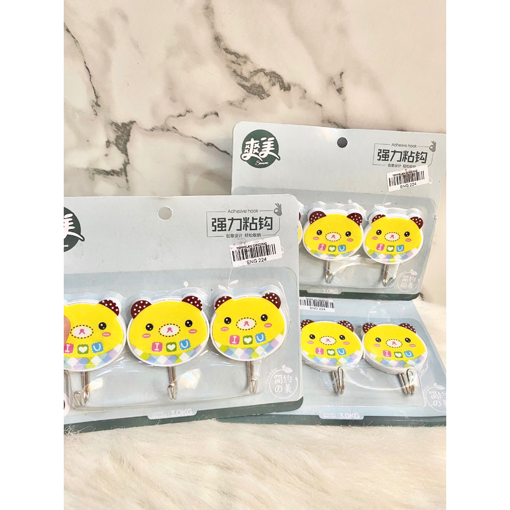 Jual Hook tempel dinding gantungan Tempel dinding KARAKTER KOREA SET ...
