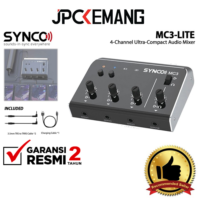 Jual Synco MC3 Lite 4 Channel Audio Mixer Compact Small Synco MC3 Garansi Resmi | Shopee Indonesia