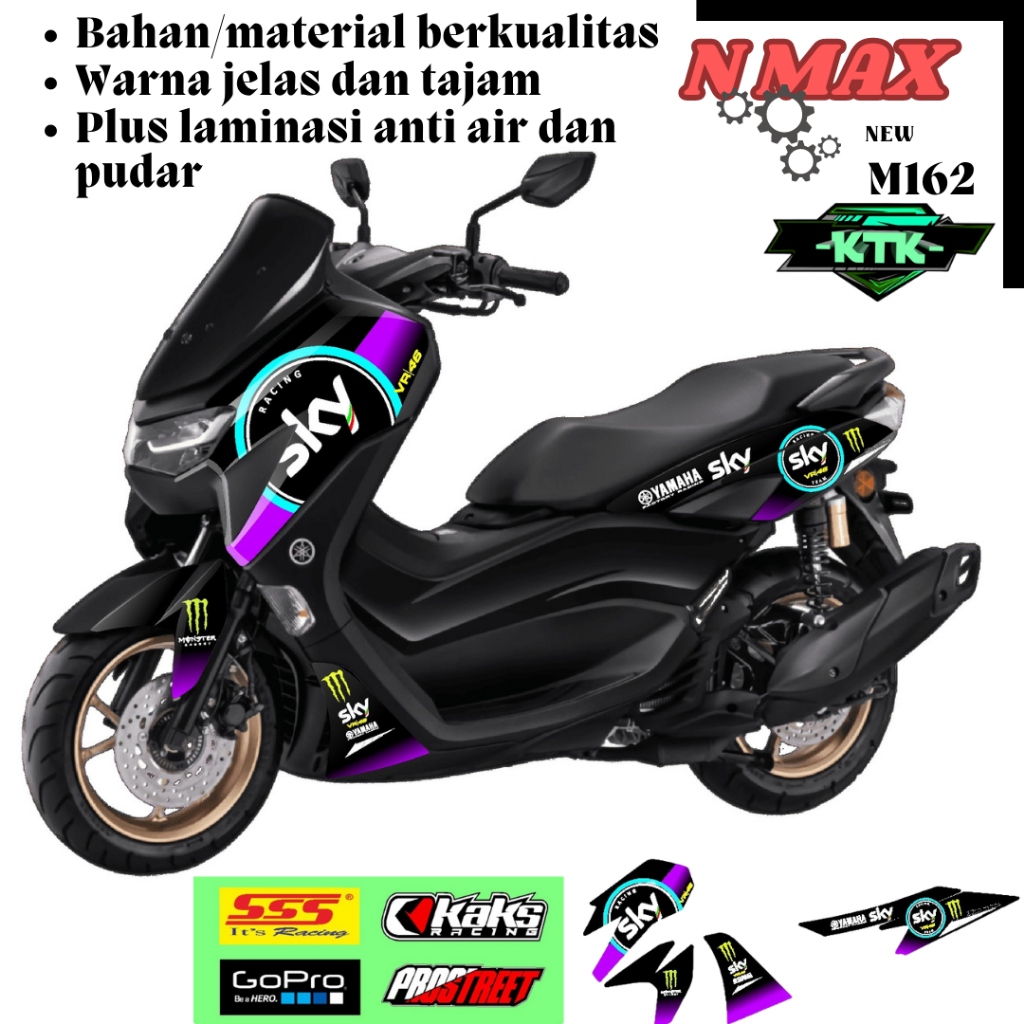 Jual Stiker Decal Sticker Striping Motor Matic NMAX NEW KODE M162 Lis ...