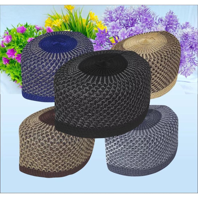 Jual Kopiah Dewasa Peci Oval Kopiah Rajut Oval Songkok Malaysia Spon ...