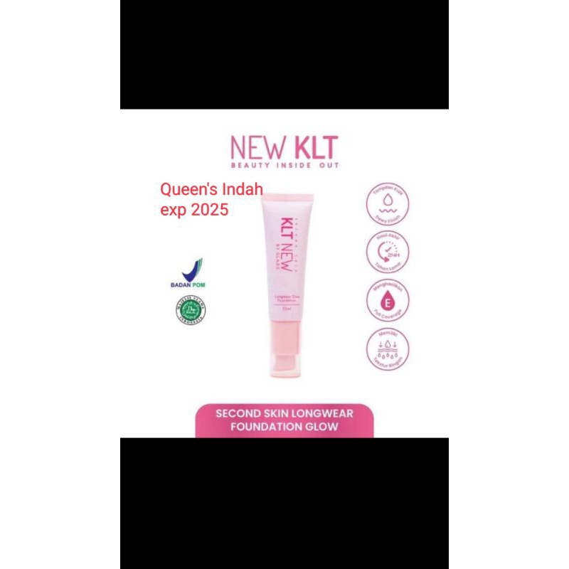 Jual KLT New By Glads Second Skin Longwear Glow Foundation 32ml ...