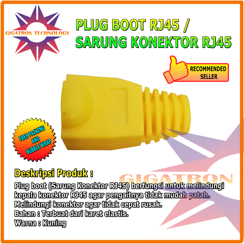 Jual Plug Boot RJ45 / Cover RJ45 / Cover Pelindung Rj45 / Karet Konektor UTP RJ45 / Plugboot ...