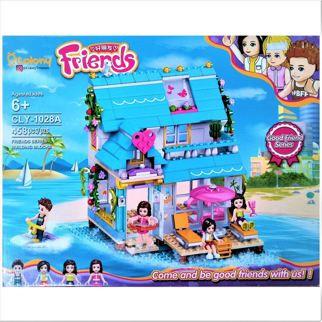 Jual MAINAN BLOCK RUMAH PANTAI BEACH HOUSE BRICK SUSUN BALOK 1028 ...