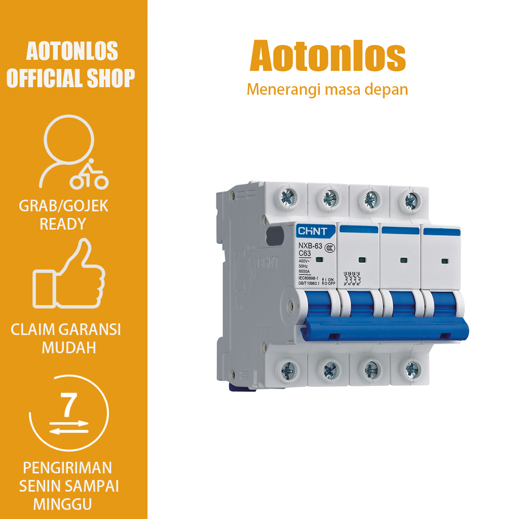Jual CHINT MCB NXB 4P 6kA (6A 10A 16A 20A 25A 32A 40A) | Shopee Indonesia