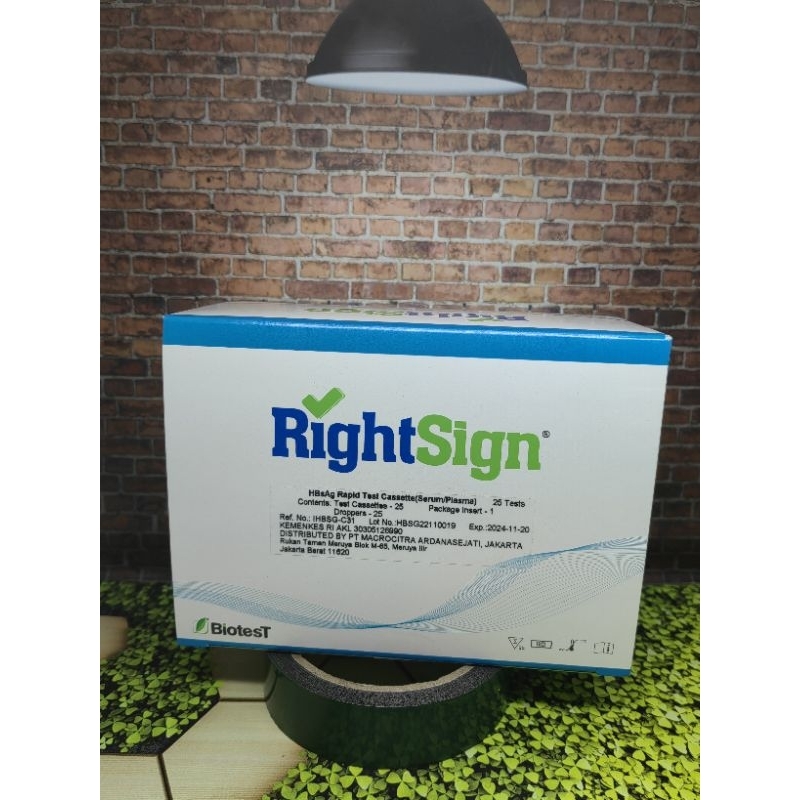 Jual HBsAg Test Casette 25 Test ( Serum/Plasma) RightSign BiotesT ...