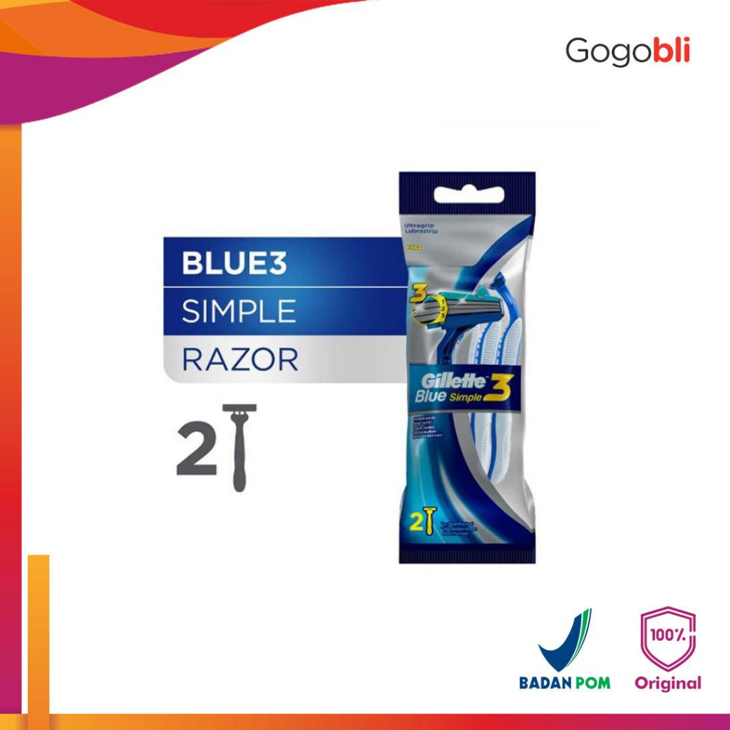 Jual Gillette Blue Simple 3 (2pcs) | Shopee Indonesia