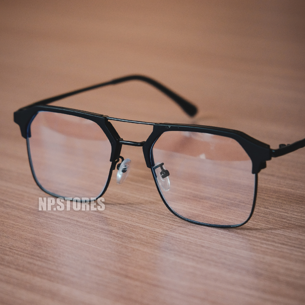 Jual Frame Kacamata Hitam Paduan Metal Plastik Untuk Pria Cowok Desain ...