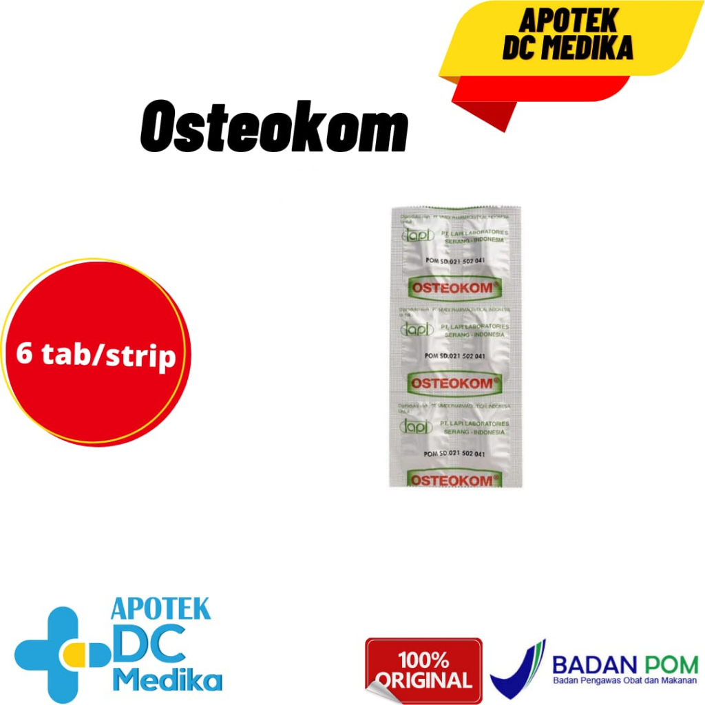 Jual OSTEOKOM TAB/ SATU TAB/ MULTIVITAMIN/PERSENDIAN | Shopee Indonesia