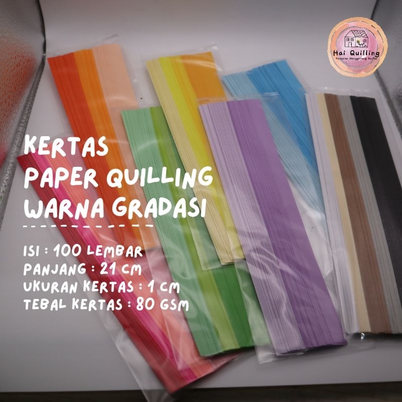 Jual Kertas Paper Quilling Gradasi ( KERTAS BINTANG)/100 lembar//21 cm ...