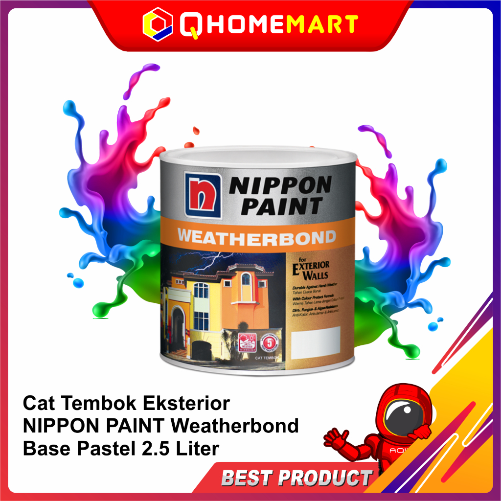 Jual Cat Tembok Eksterior NIPPON PAINT Weatherbond Base Pastel 2.5 ...