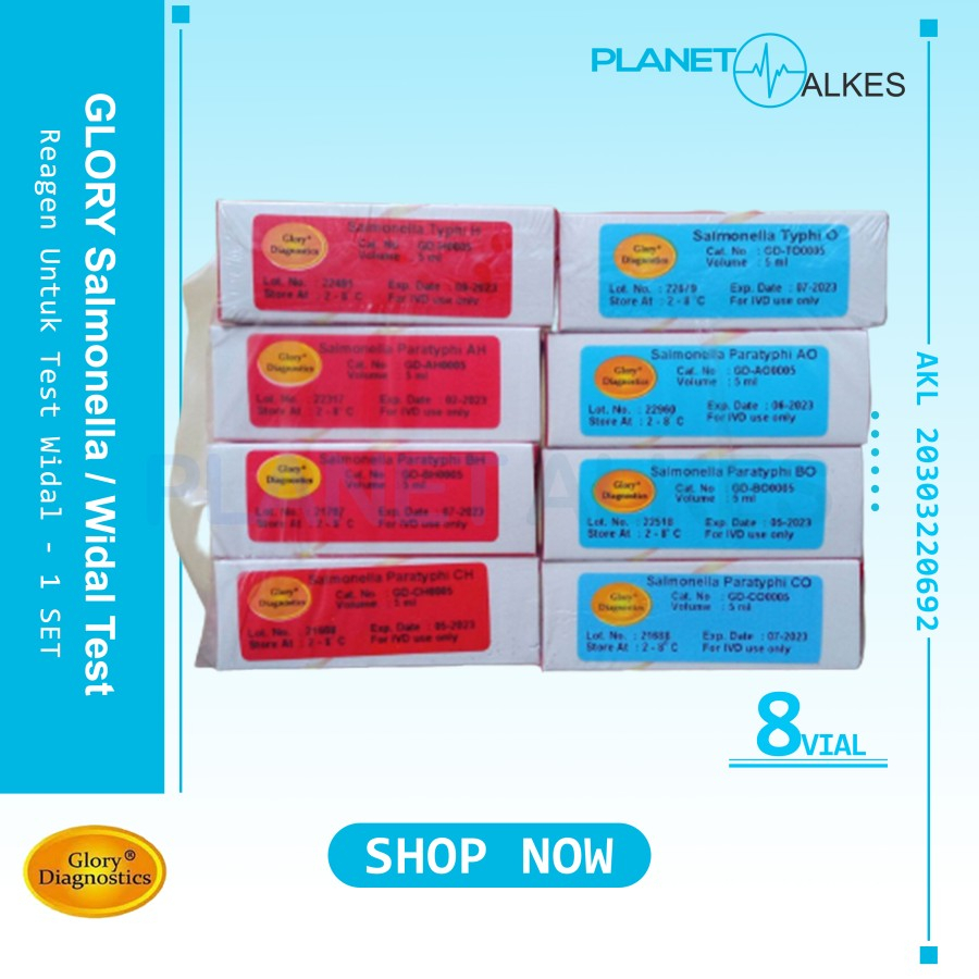 Jual Reagen Widal Glory / Salmonella Typhi 8 Vial Set | Shopee Indonesia