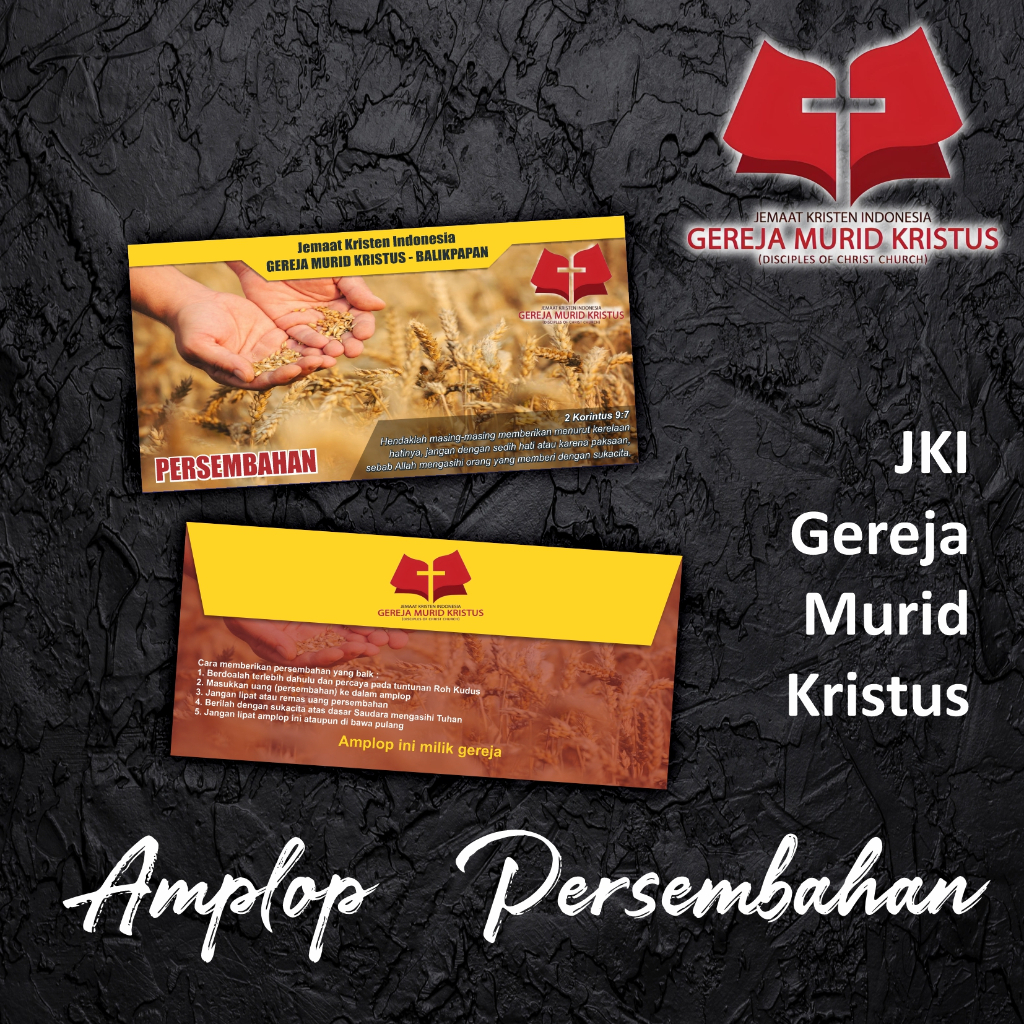 Jual Amplop Persembahan dan Diakonia untuk JKI Gereja Murid Kristus ...