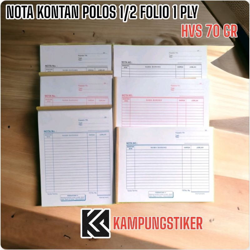 Jual NOTA KONTAN 1 PLY & 2 PLY 1/2 FOLIO - SIAP KIRIM | Shopee Indonesia
