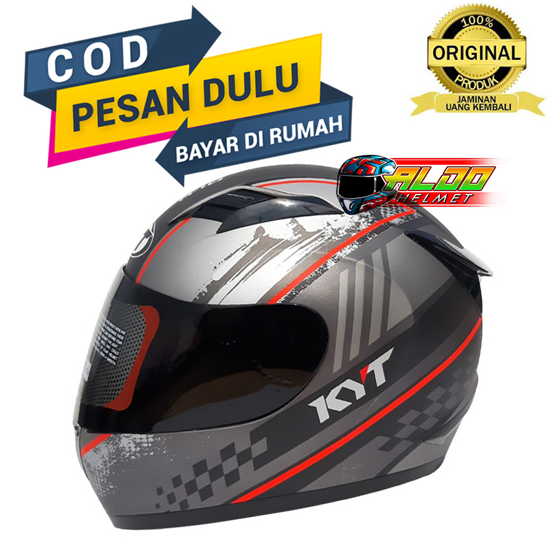 Jual HELM KYT R10 BLACK DOFF KACA SMOKE | KYT R 10 | HELM FULL FACE | KYT SINGLE VISOR ...